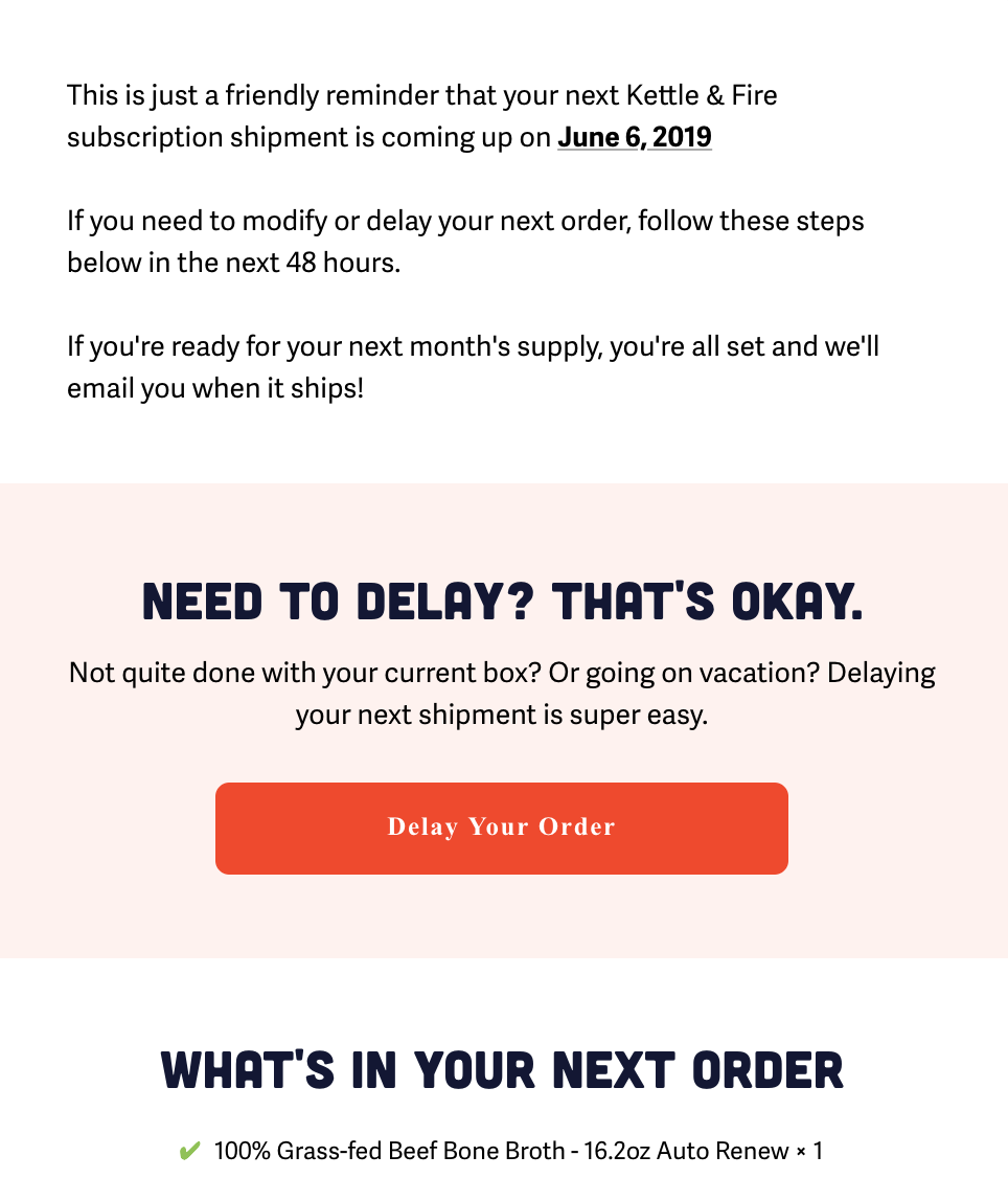 How To Use Upcoming Order Emails to Proactively Reduce Churn - Recharge