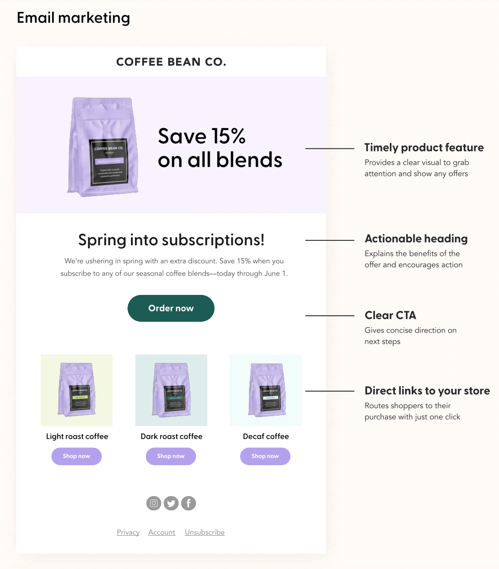 Ecommerce Email Marketing Design Ideas & Best Practices - Recharge